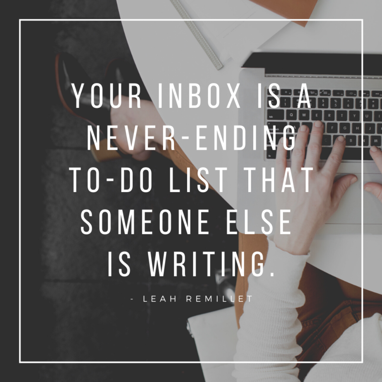 Take Control of your Inbox in 3 Steps - leahremillet.com