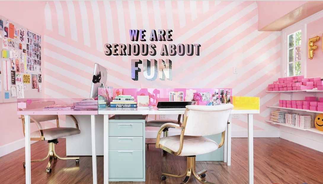 Feminine Office Designs: Bright and Bold, with a little Neon ...