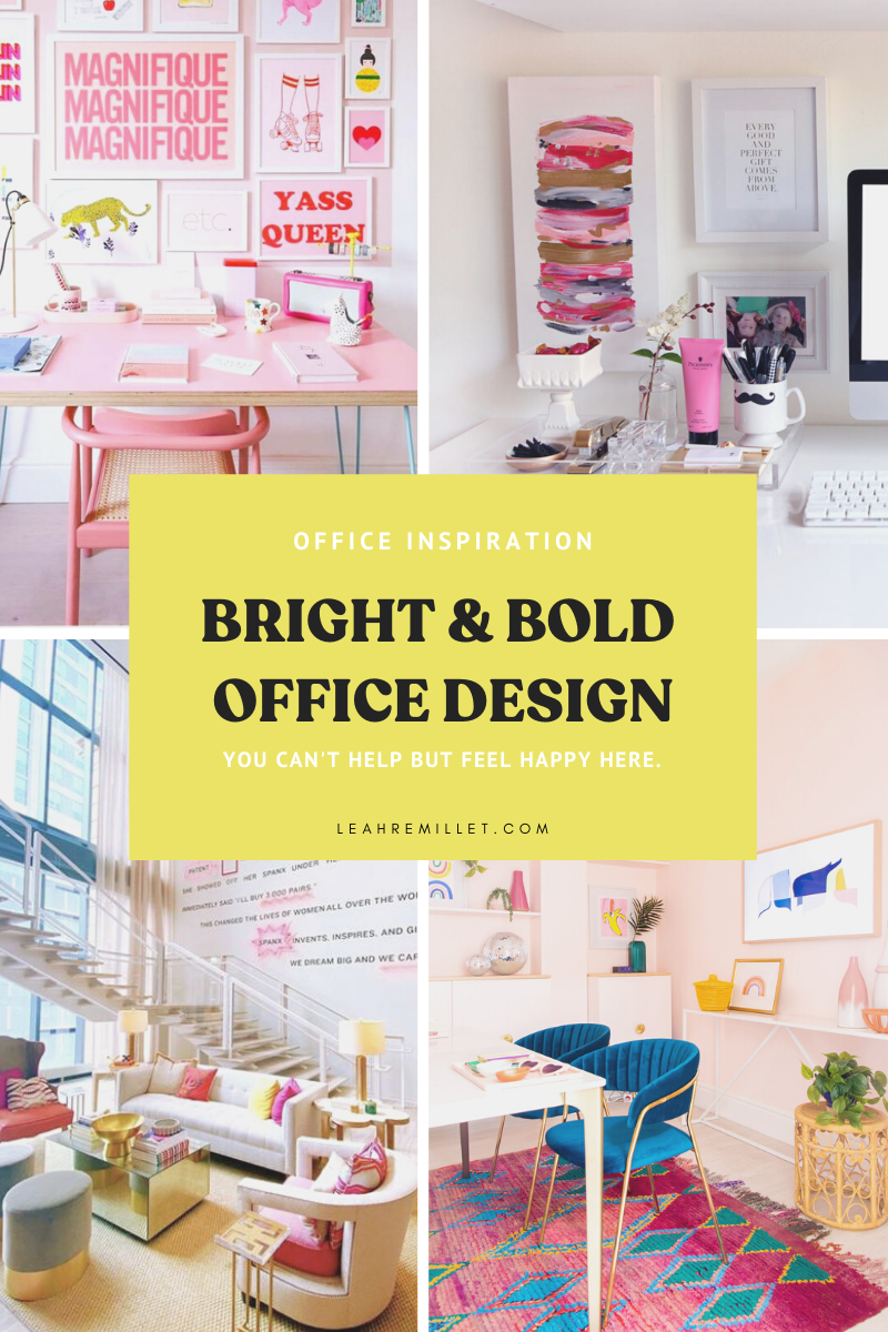 Feminine Office Designs: Bright and Bold, with a little Neon ...